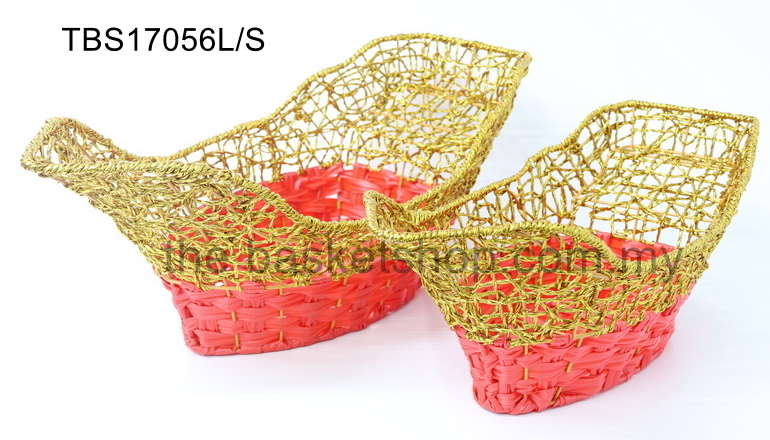 TBS17056L/S Paper String Tray Golden Red Ship