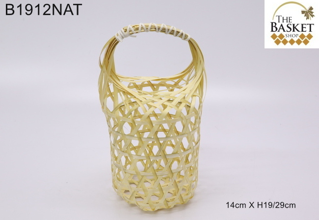 B1912NAT Bamboo Basket Round